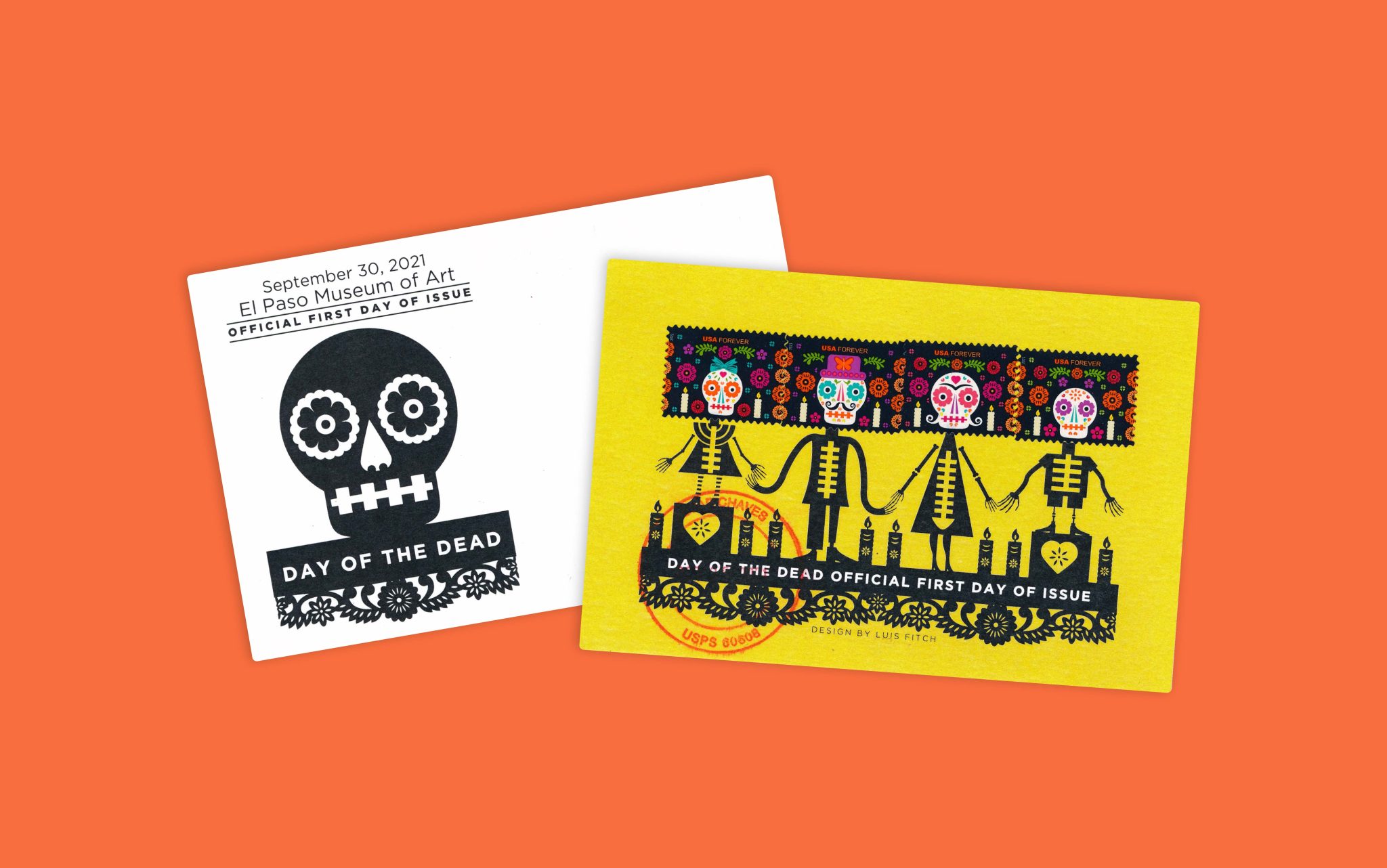 USPS Day of the Dead stamp designs - UNO Branding