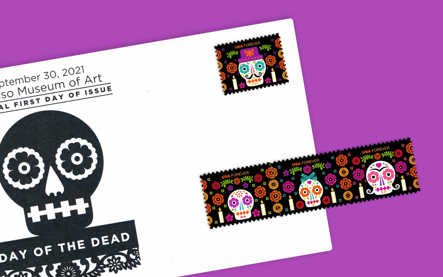 USPS Day of the Dead stamp designs - UNO Branding